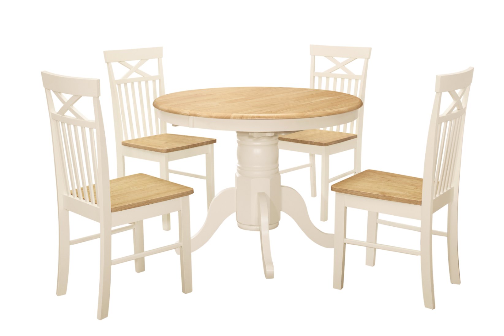 Chatsworth Round Extending Dining Table With 4 Chairs - Love Home Living